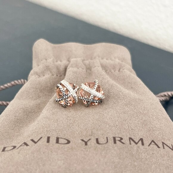 David Yurman | Jewelry | David Yurman Morganite Mm Pave Diamonds Cable ...